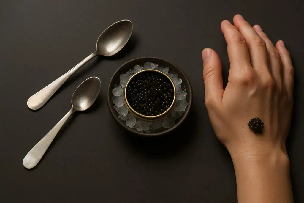 Discover 5 CRAZY Reasons People Eat Caviar off their hand